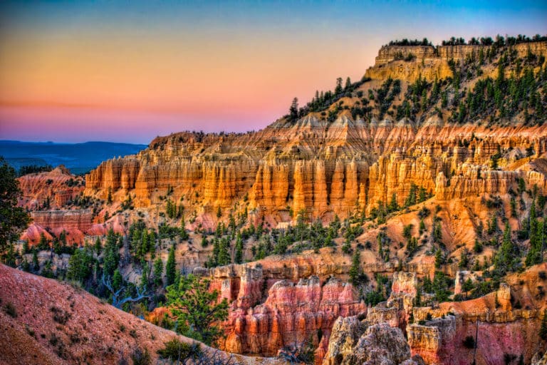 Photographs of Colorful Formations of Bryce Canyon National Park in Utah